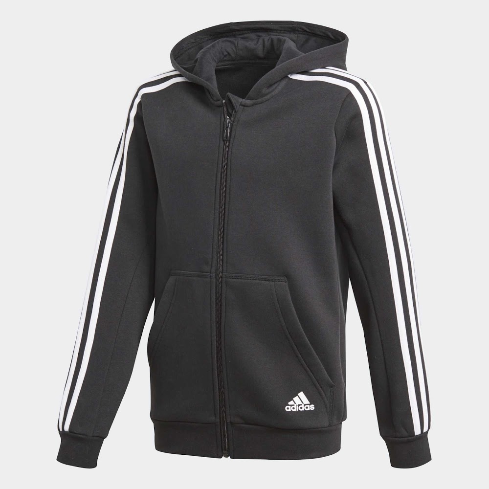 Felpa Essentials 3-stripes Nero CF6582-BLACK/WHITE Bambino