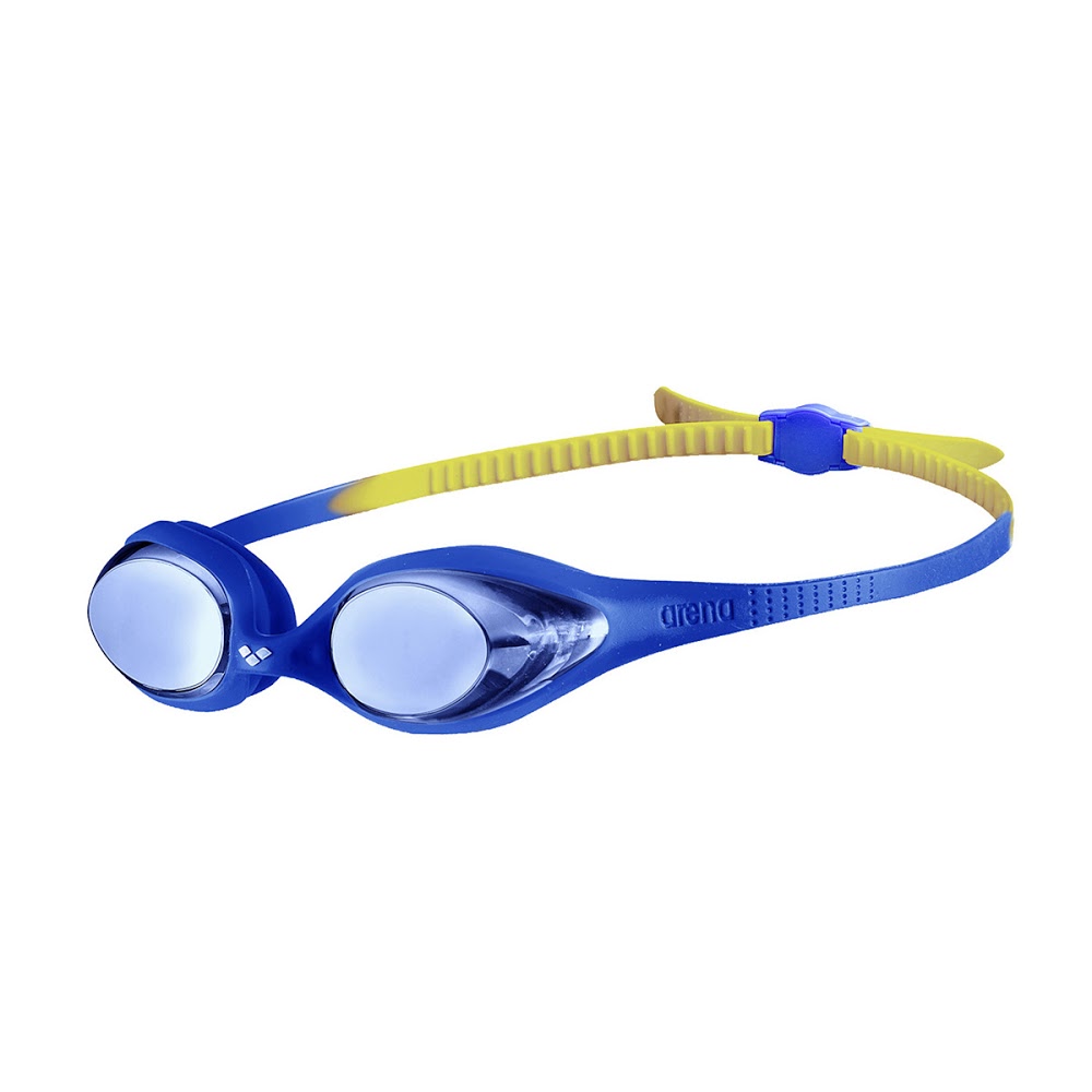 Occhialini Piscina Arena Spider Jr Mirror Blu 1E36273-BLUE/BLUE/YELLOW Unisex