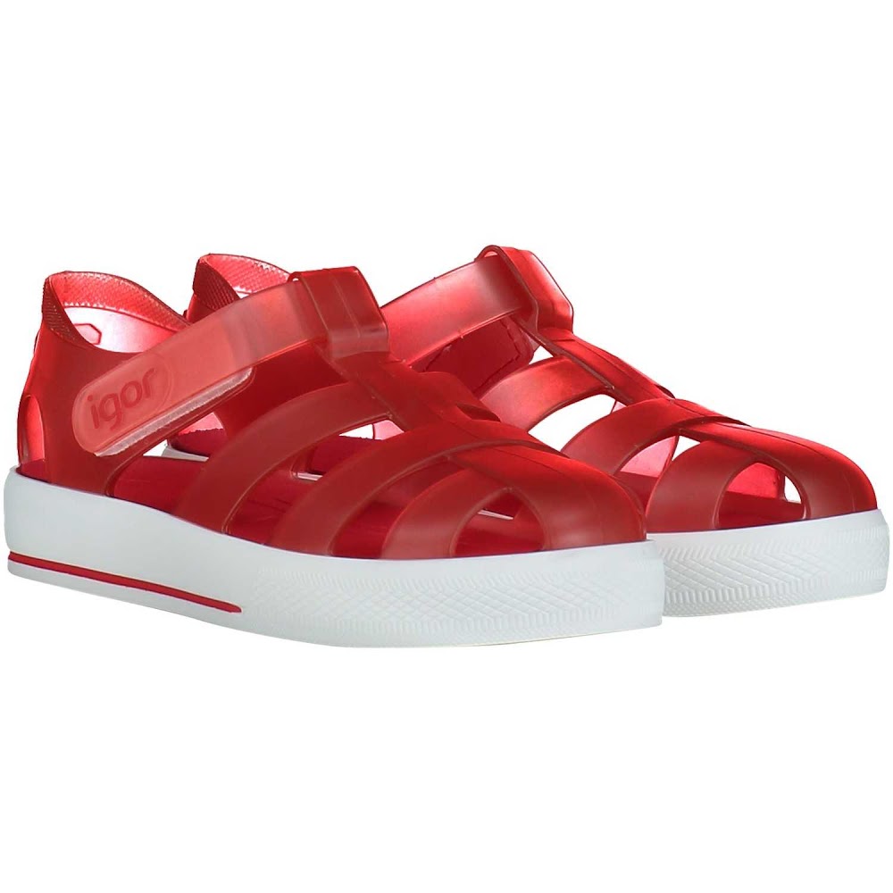 Scarpe Sandali Igor Rosso Trasparente S10171-027 Bambino